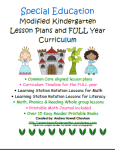 Special Education in Kindergarten…Curriculum, Easy Readers and Lesson ...